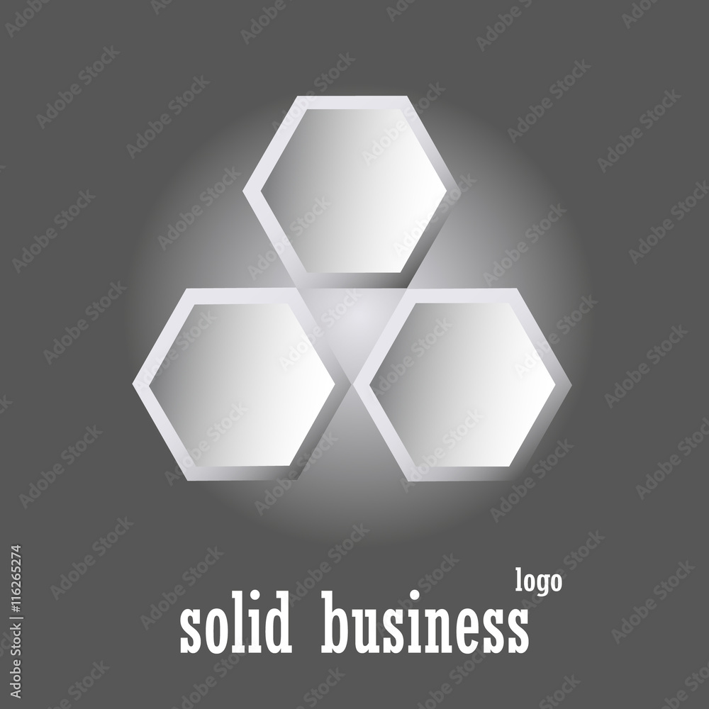 Solid Hexagon Vector