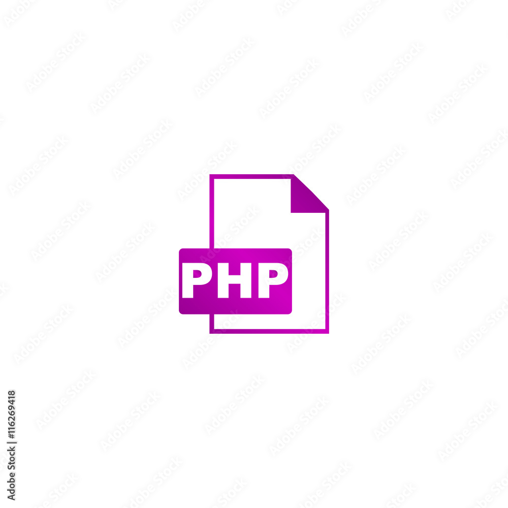 PHP file extension. Concept illustration for design Stock Vector ...