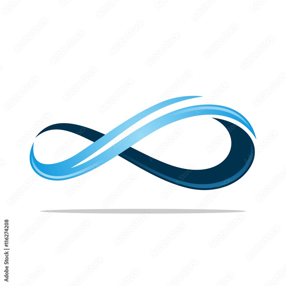 Blue Infinity Shape Stock Vector | Adobe Stock