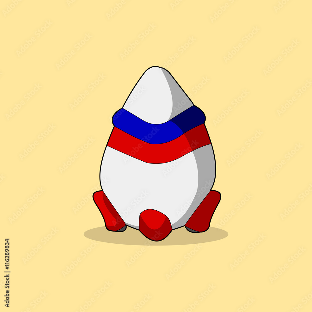 cartoon space shuttle with squat pose Stock Vector | Adobe Stock