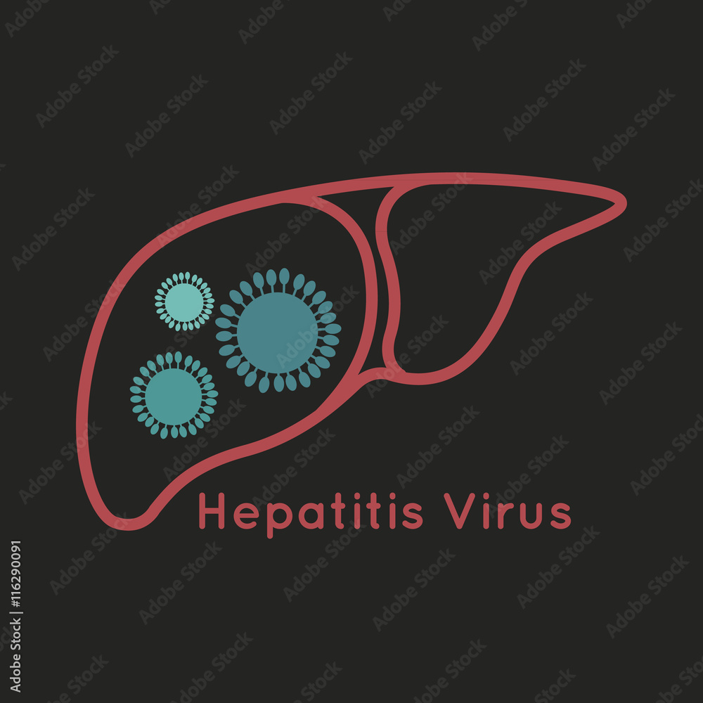 hepatitis virus logo vector Stock Vector | Adobe Stock