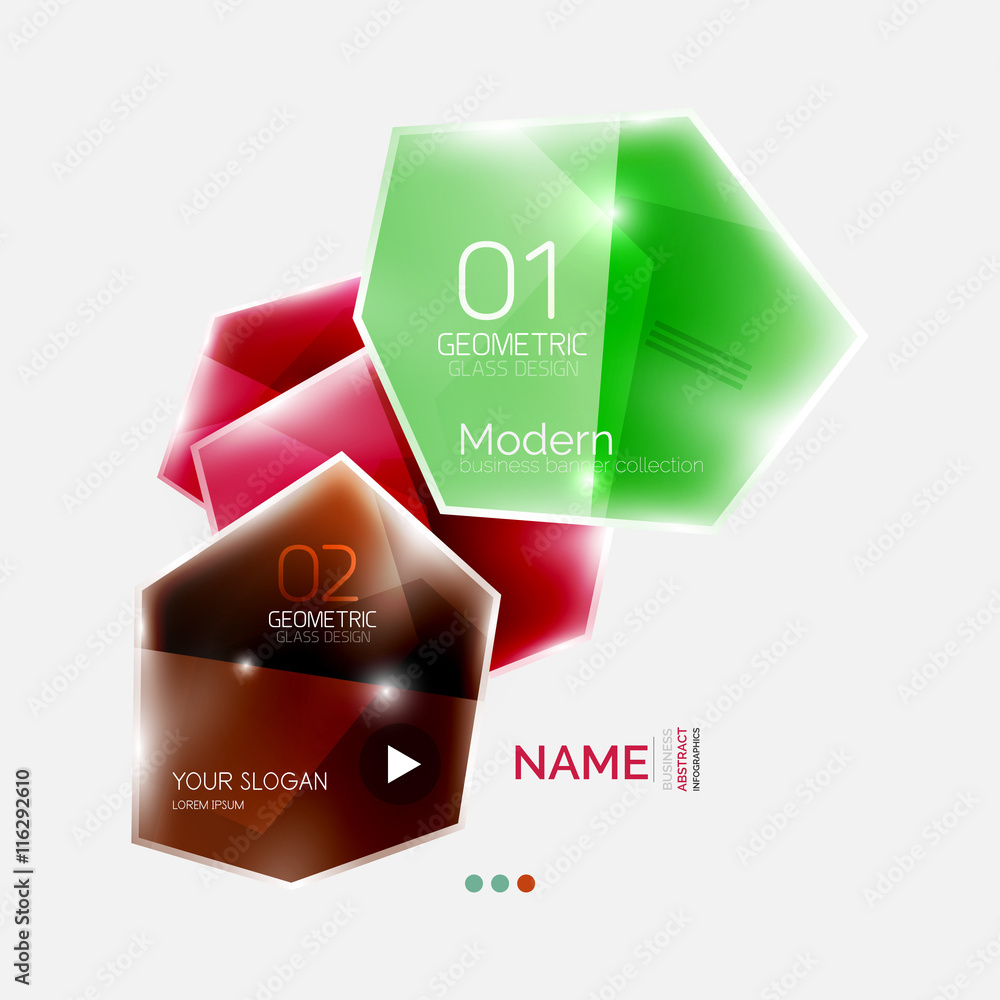 Geometric shaped business infographics Stock Vector | Adobe Stock