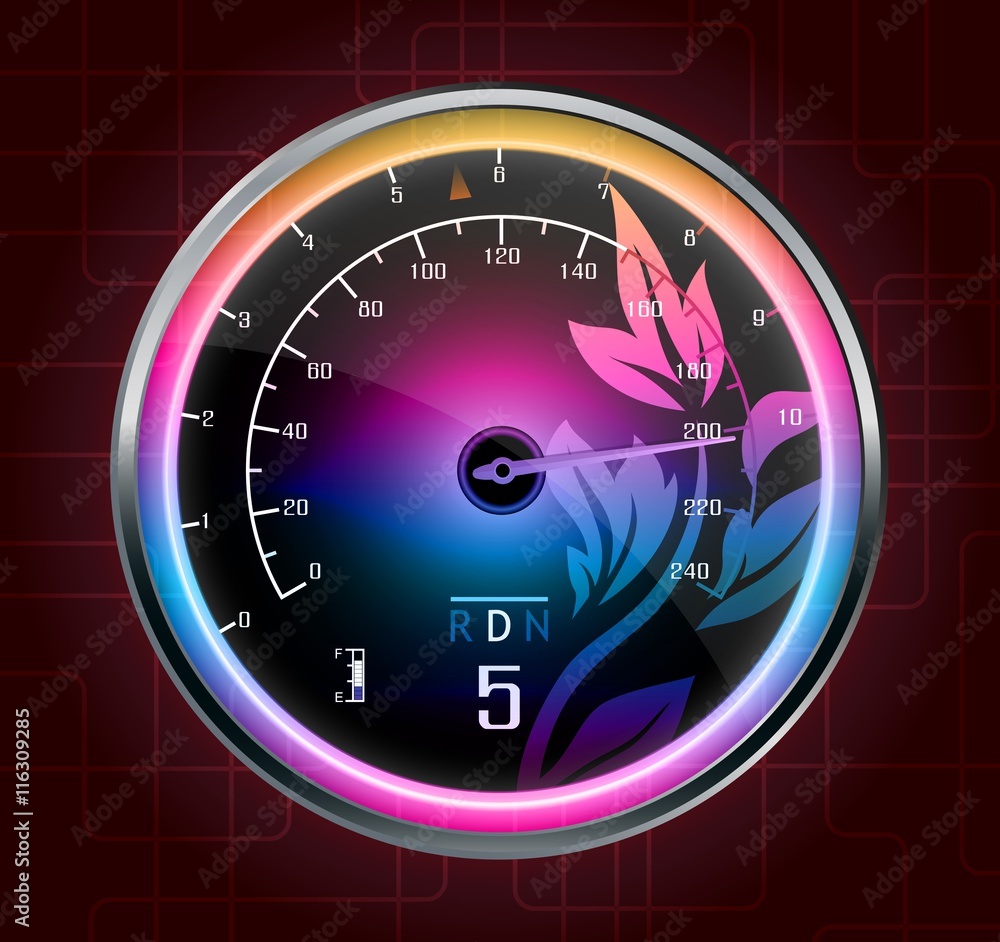 Speedometer abstract background Stock Vector | Adobe Stock