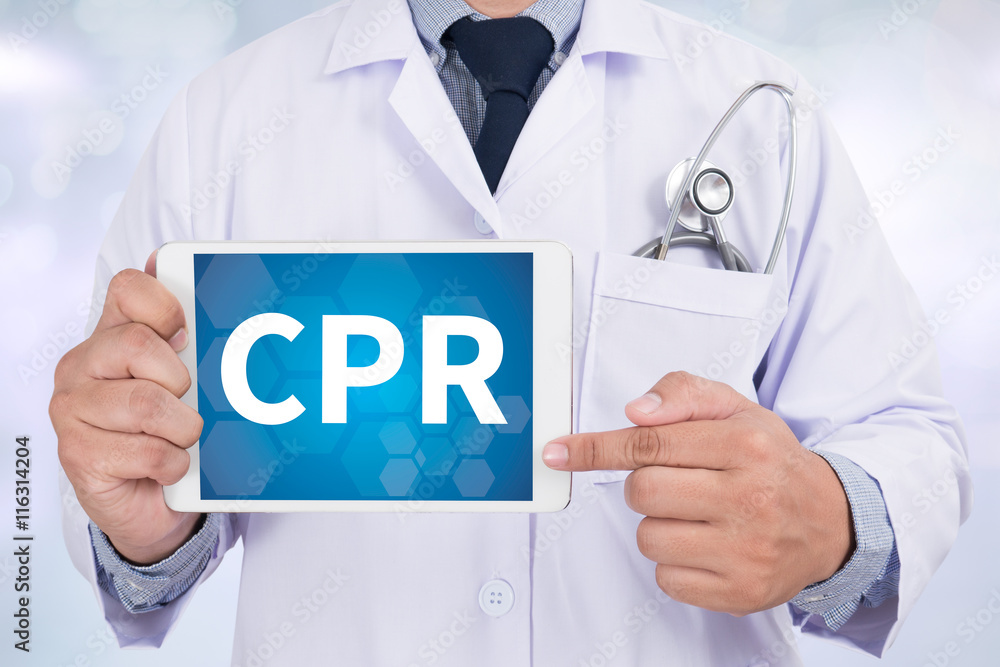 CPR Cardiopulmonary resuscitation Basic life support ( BLS Stock Photo ...