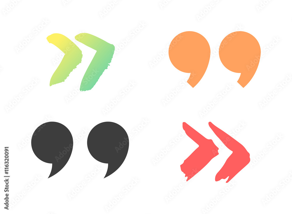 Quote sign icon text concept message bubble dialog symbol. Vector ...