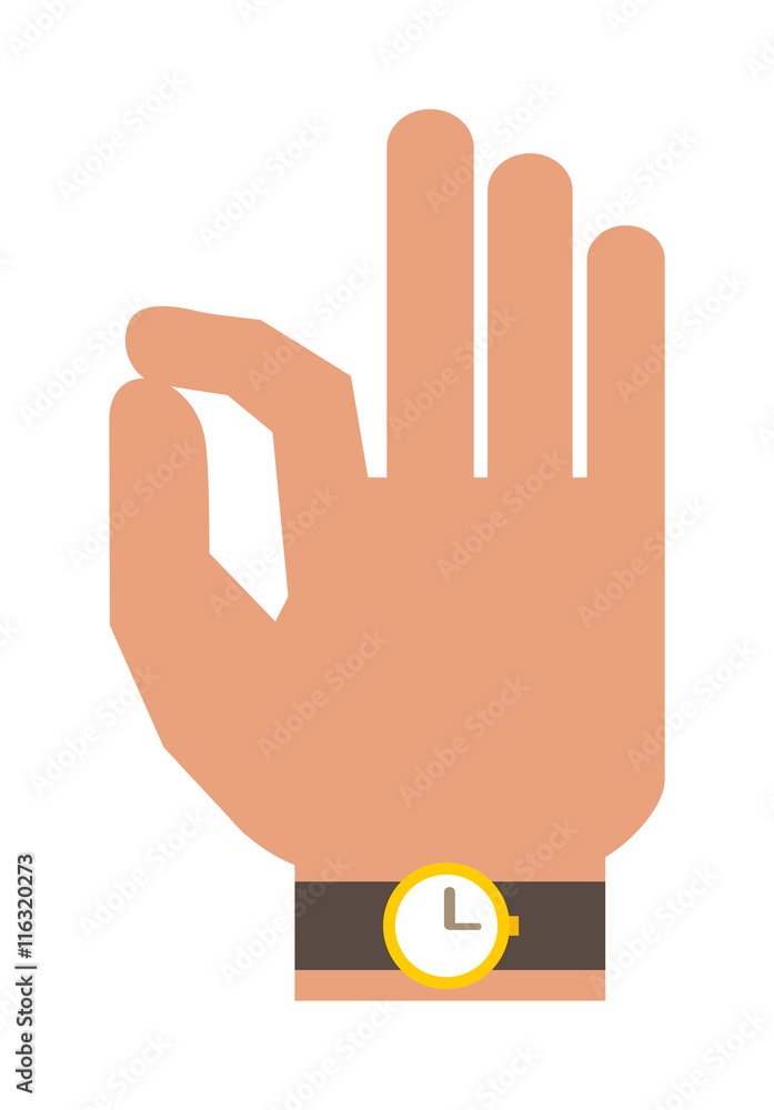 Okey hand success symbol, ok hand yes agreement. Ok hand signal ...