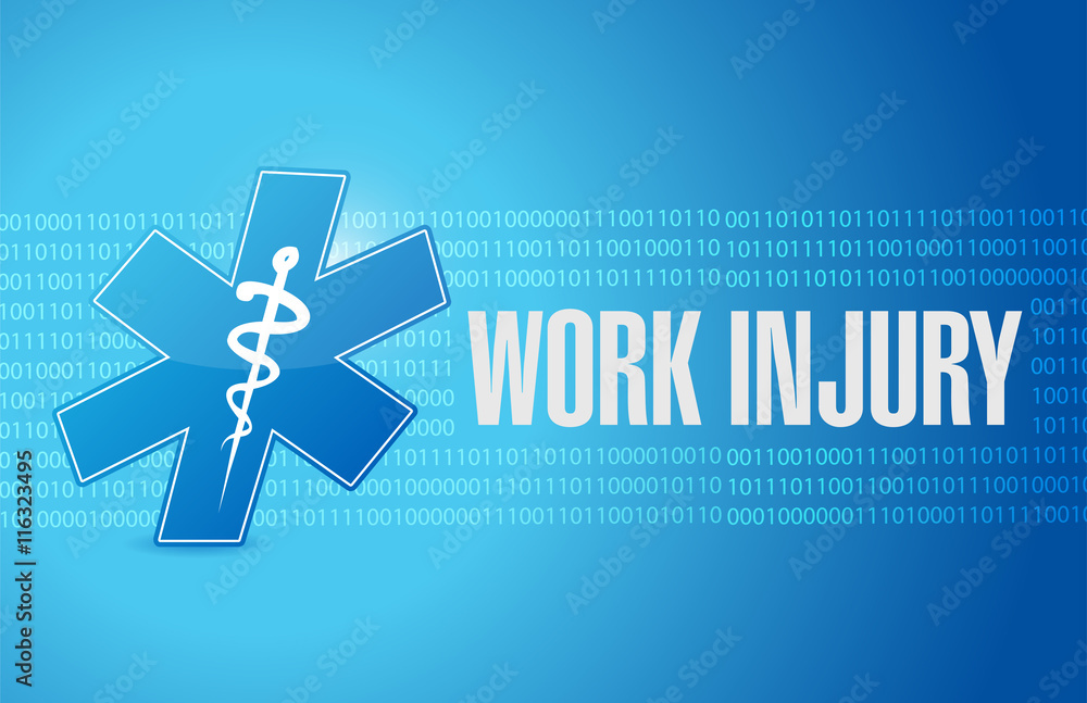 Working injury background sign concept graphic Stock-Illustration ...