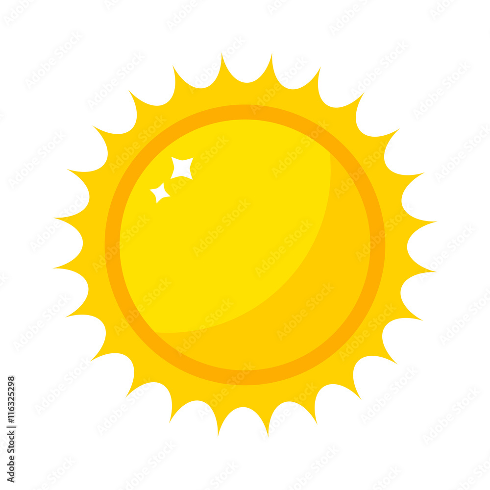 Vector sun icon isolated on white background. Sun Vector isolated ...