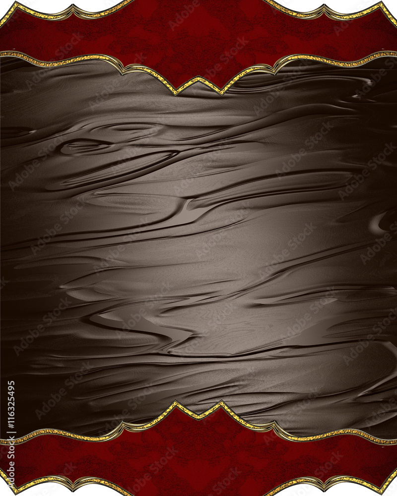 Brown background with red decorations. Template for design. copy space ...