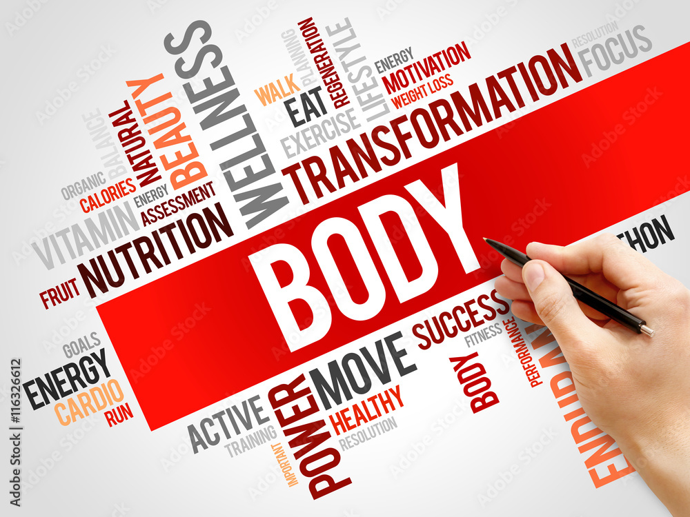 BODY word cloud collage, health concept background Stock Photo | Adobe ...