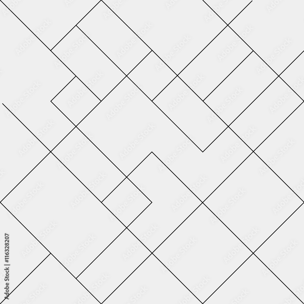 Geometric simple black and white minimalistic pattern, diagonal thin ...