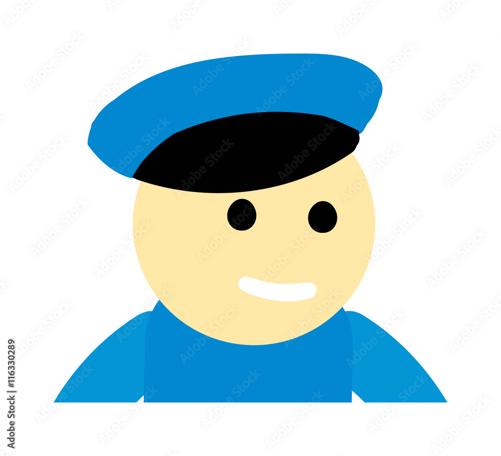 Driver man cute funny cartoon man. Profession driver automobile kid ...