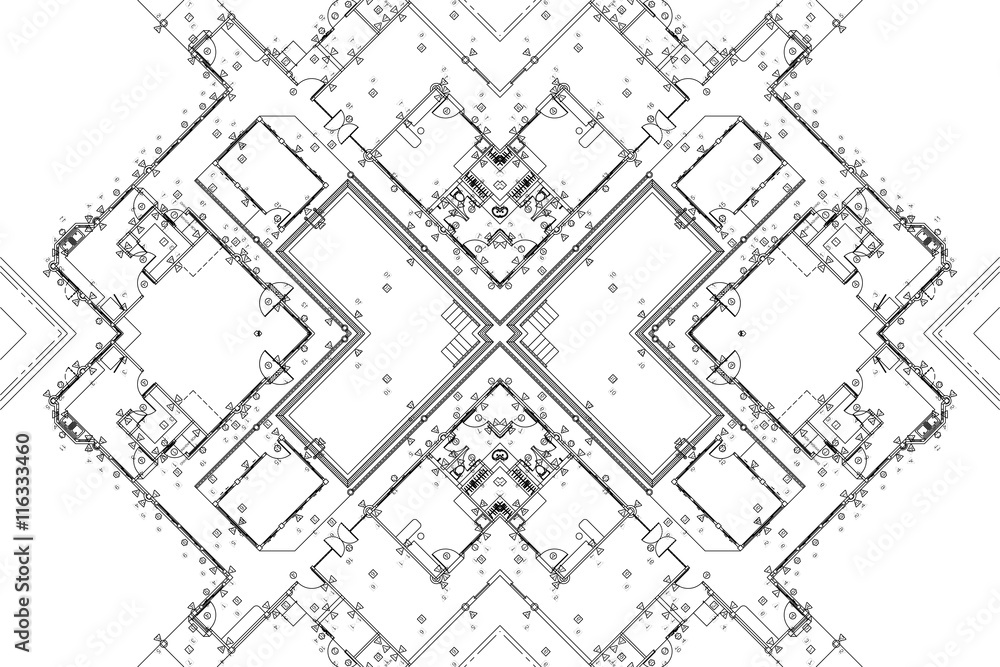 Architectural background, architectural plan, construction drawing ...