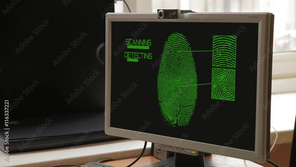Fingerprint Scan Biometrics Identify Authorization Concept v1 vídeo de ...
