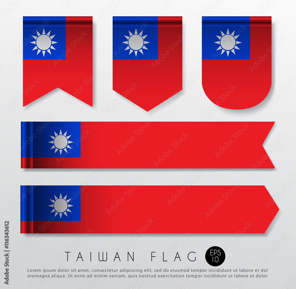 Set Of World Flag Ribbon Template : Vector Illustration Stock Vector ...