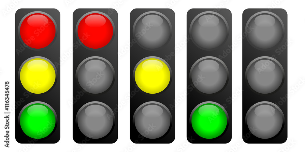 Ampeln Set Stock-Vektorgrafik | Adobe Stock