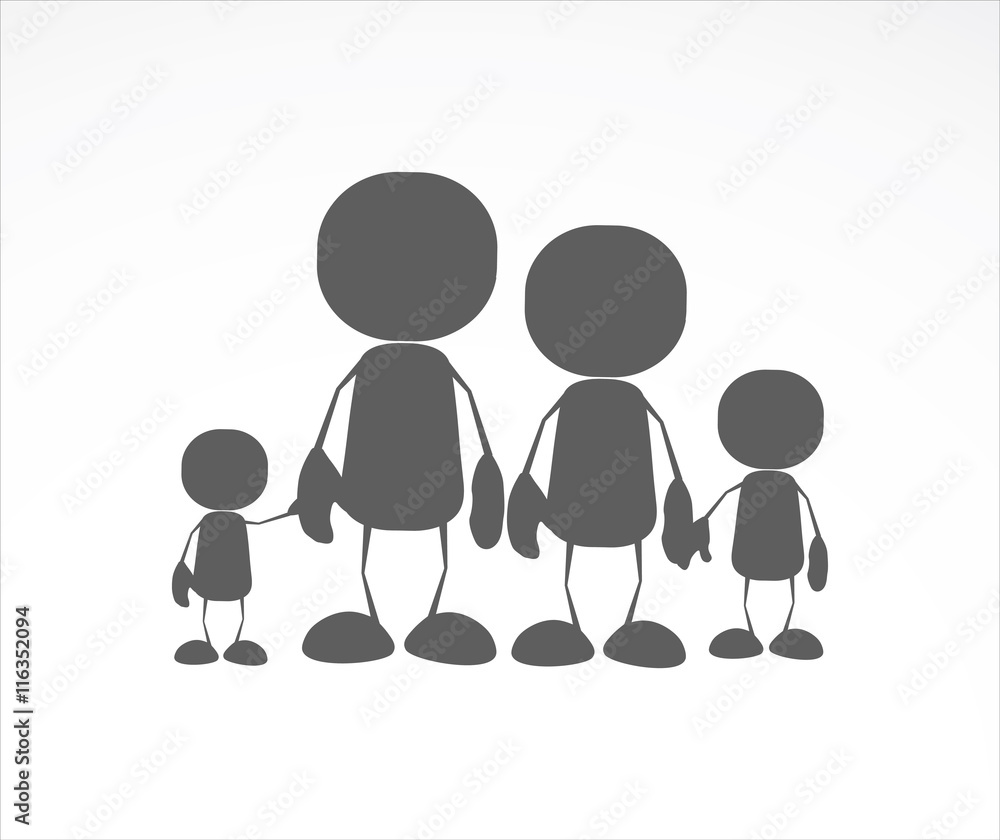 Family human icons Stock Vector | Adobe Stock