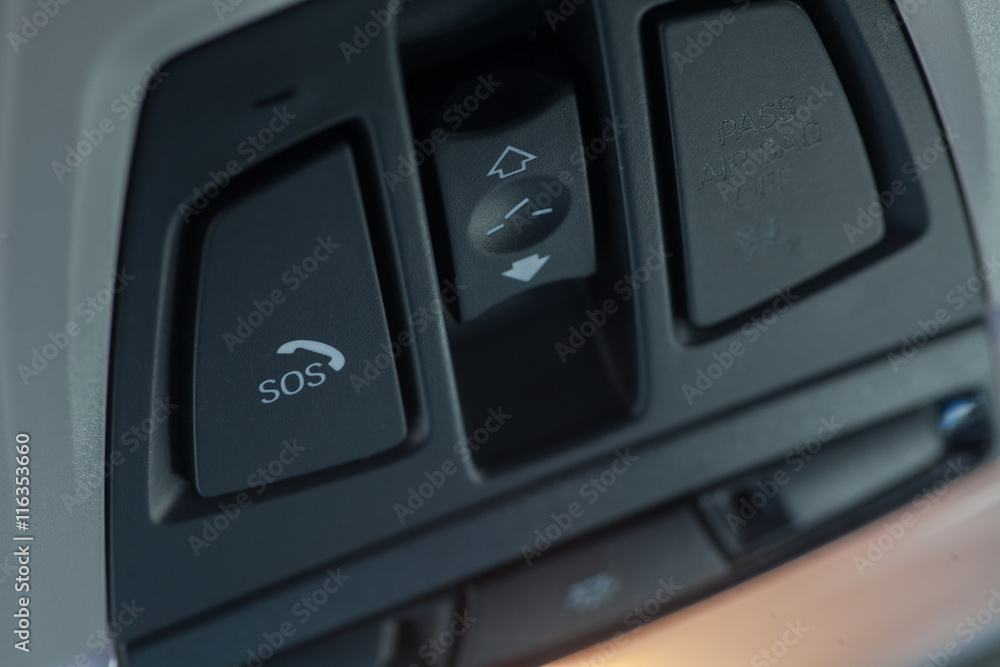Car SOS button Stock Photo | Adobe Stock