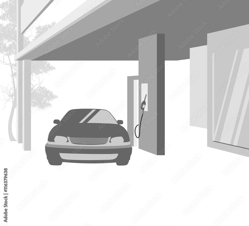 Gas station service vector petroleum background Stock Vector | Adobe Stock