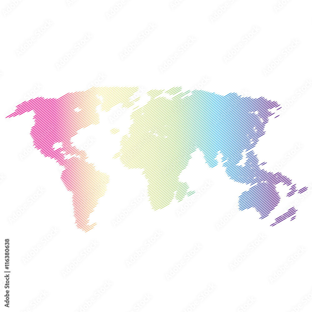 Vector halftone world map. Continents for your design. Stock Vector ...