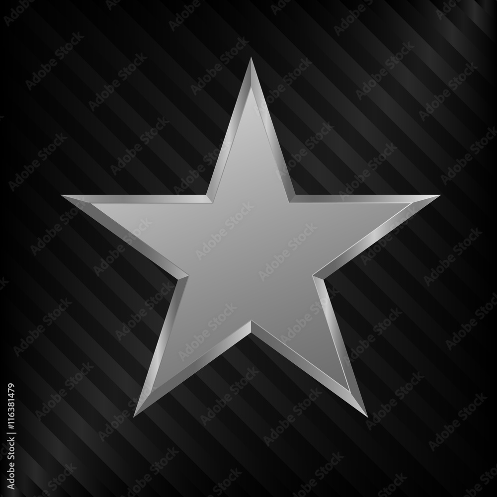 Silver Star symbol Stock Vector | Adobe Stock