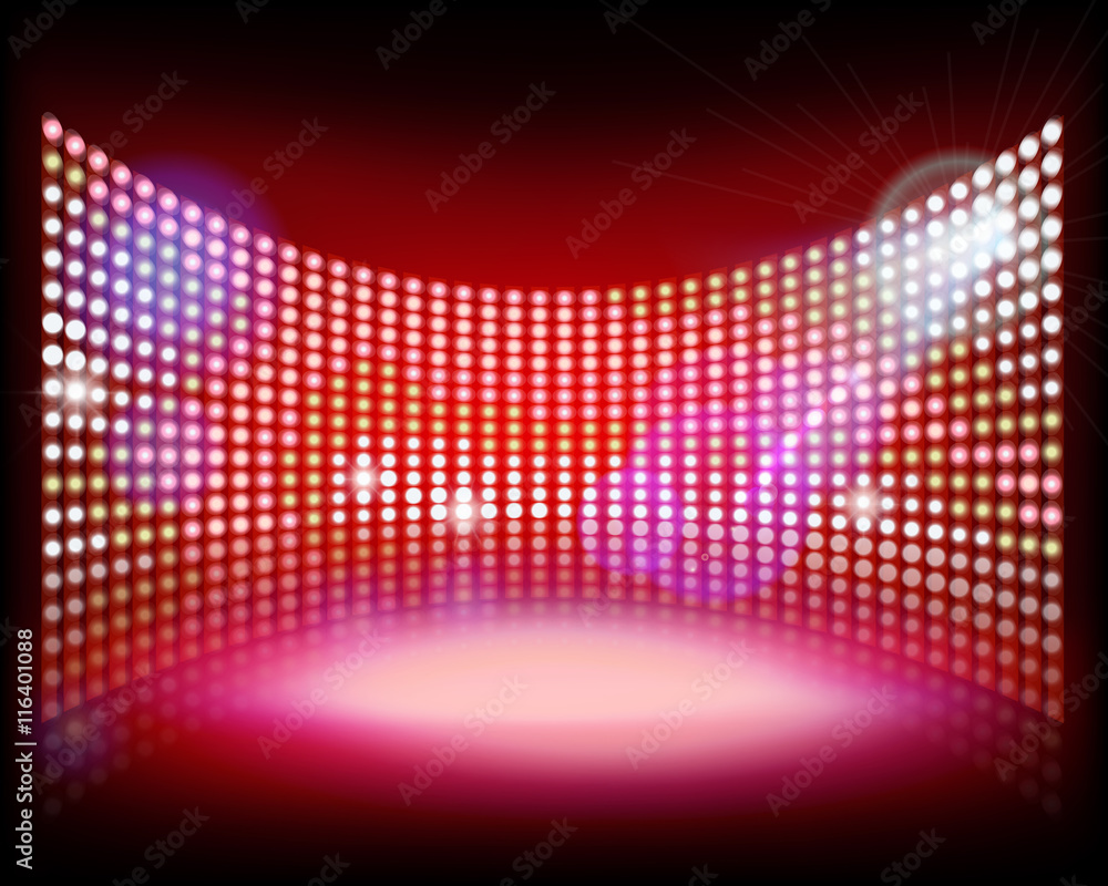 Big led projection screen. Vector illustration. Stock Vector | Adobe Stock