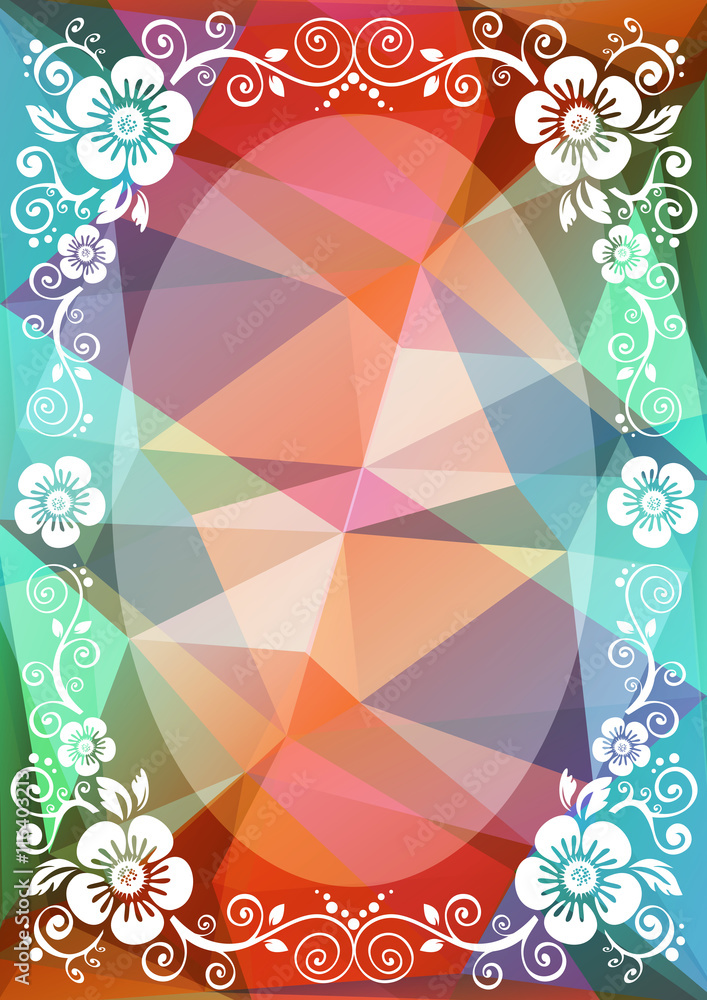 blue brown floral border Stock Vector | Adobe Stock