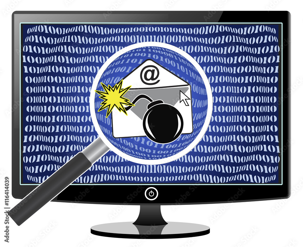 Warning Toxic Email. Security threats through dangerous messages via ...