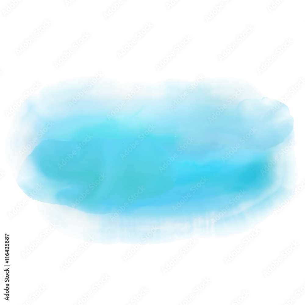 Blue watercolor wash background Stock Vector | Adobe Stock