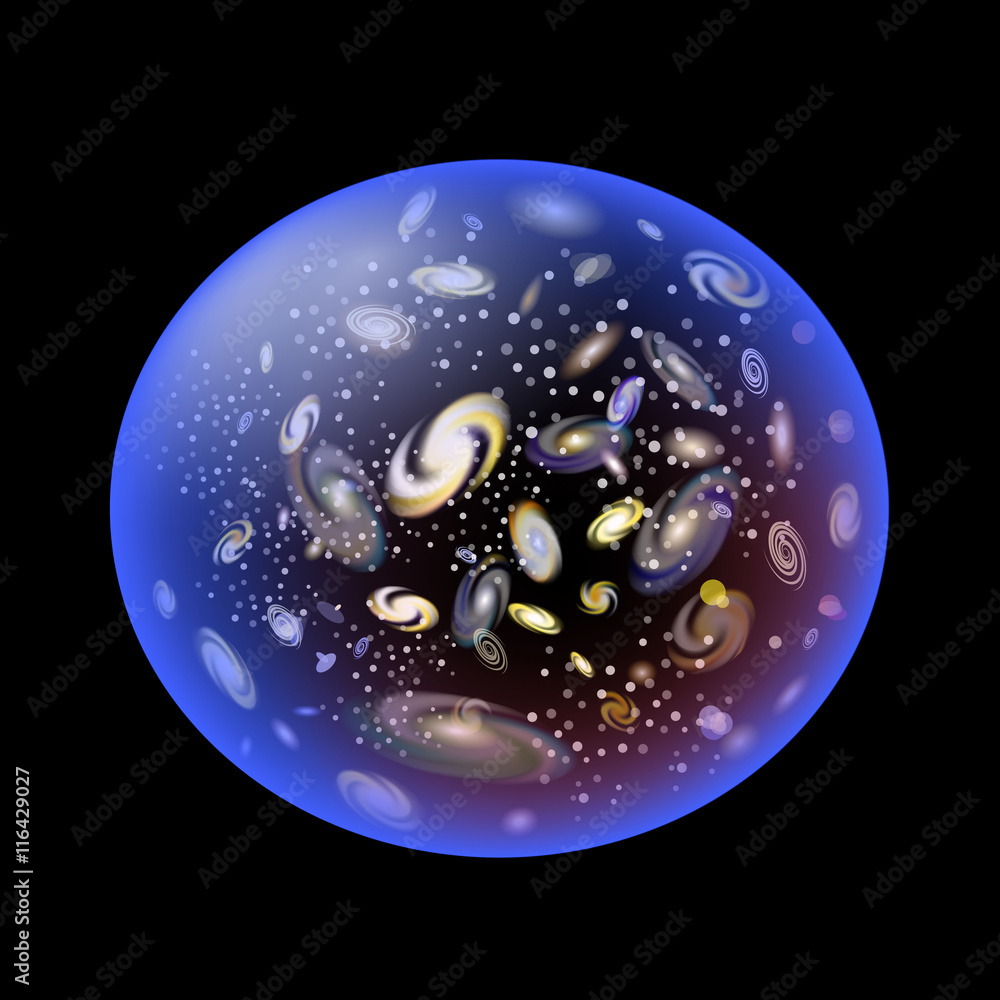 Expansion of the Universe. Vector Stock Vector | Adobe Stock