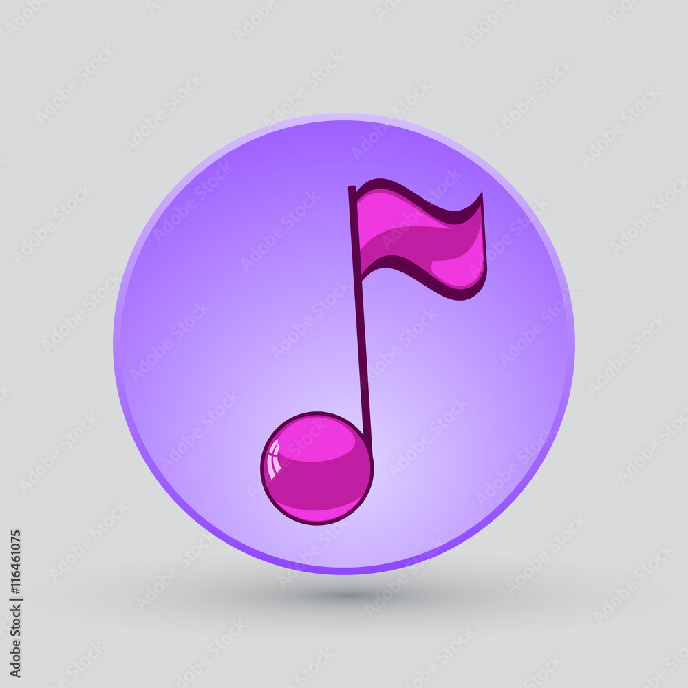 Note sing icon. Musical symbol Stock Vector | Adobe Stock