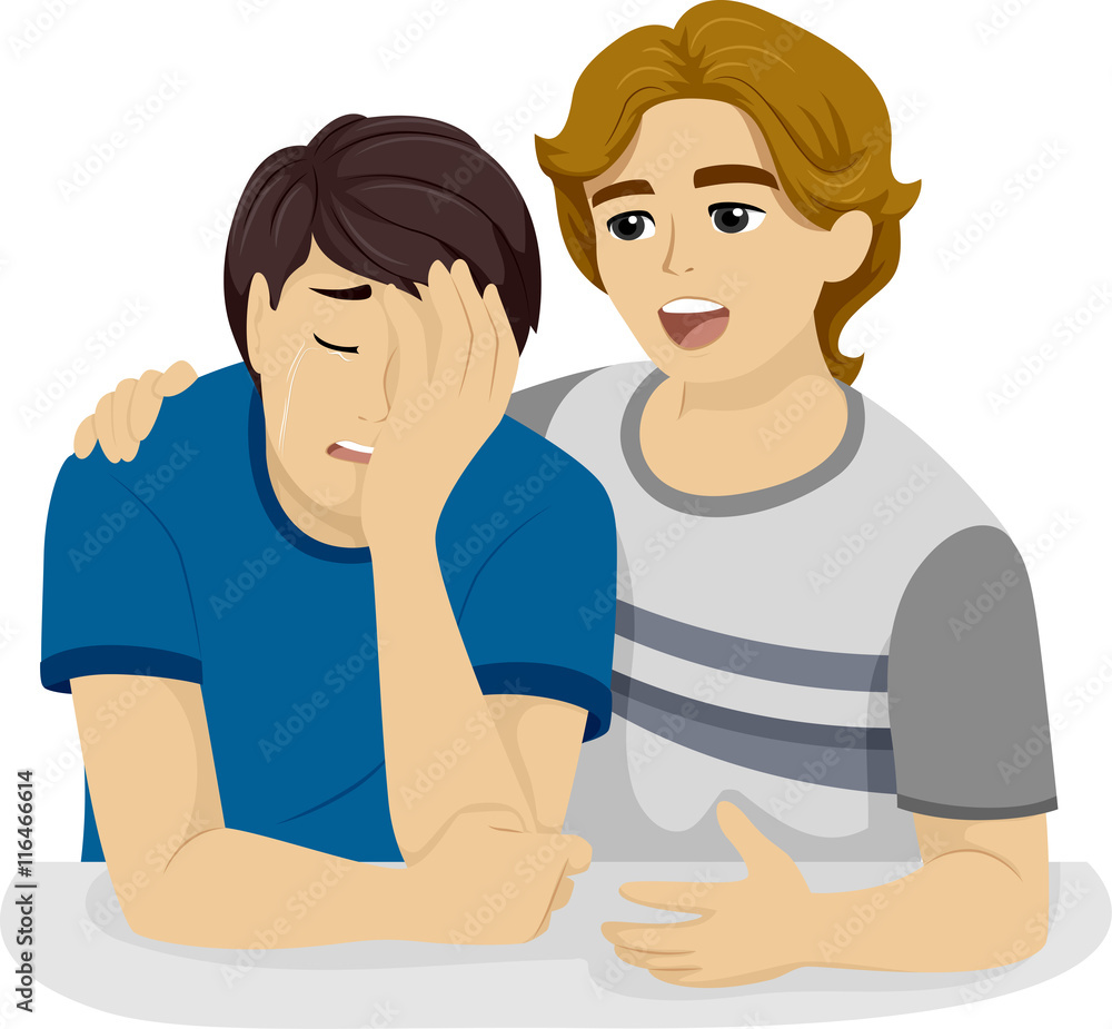 Comforting Someone Clipart