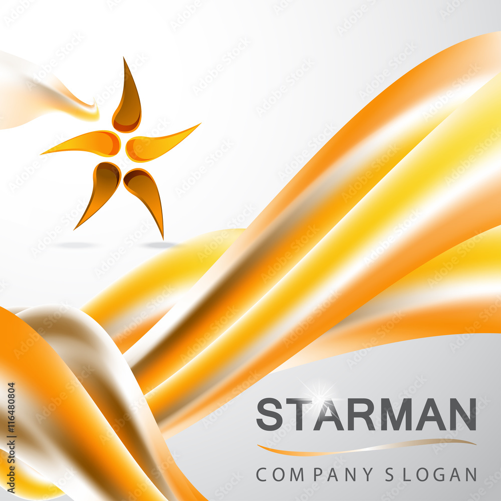 Design branding company vector background. Starman logo vector desing ...