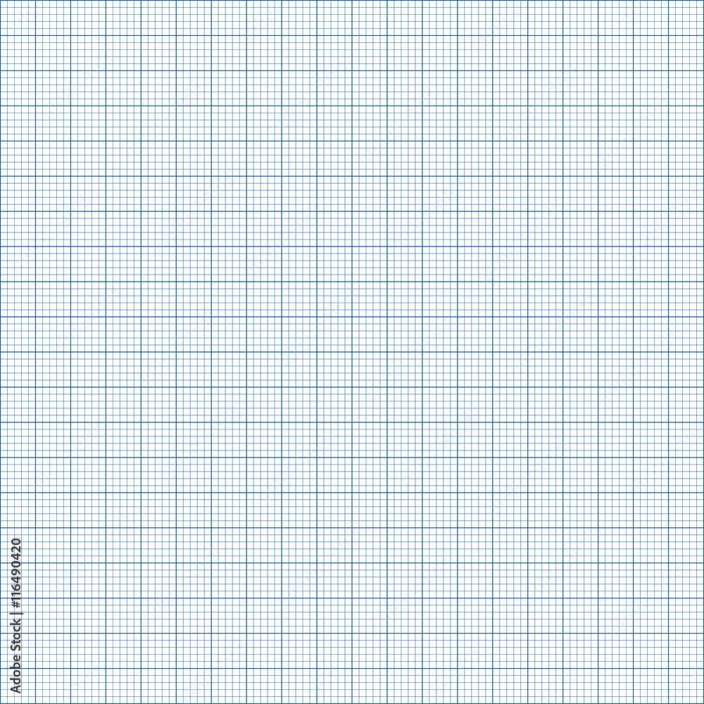 Seamless blue graph paper background in vector format Stock Vector ...