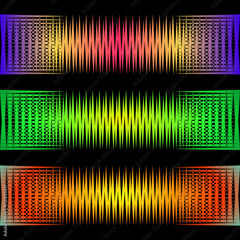 Abstract pattern of sound waves. The zigzags of the texture of waves on ...