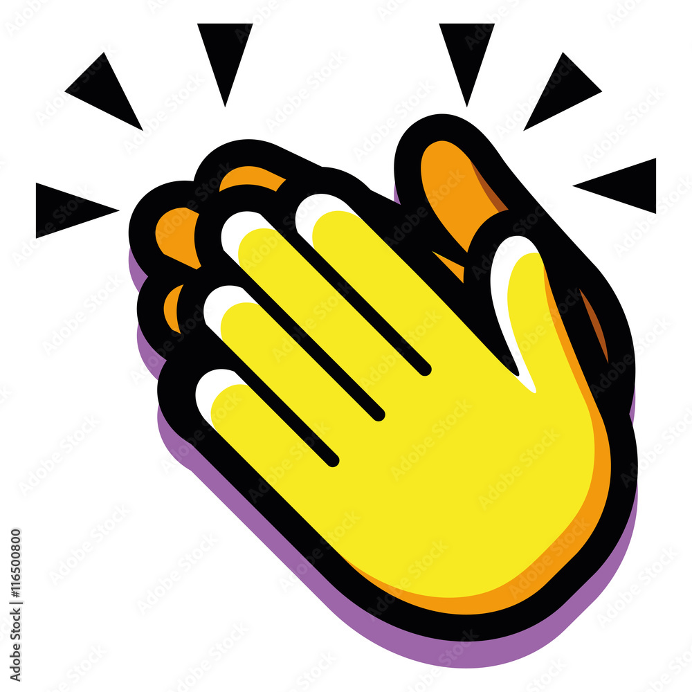 Clapping Hands Isolated On White Background Stock Vector | Adobe Stock