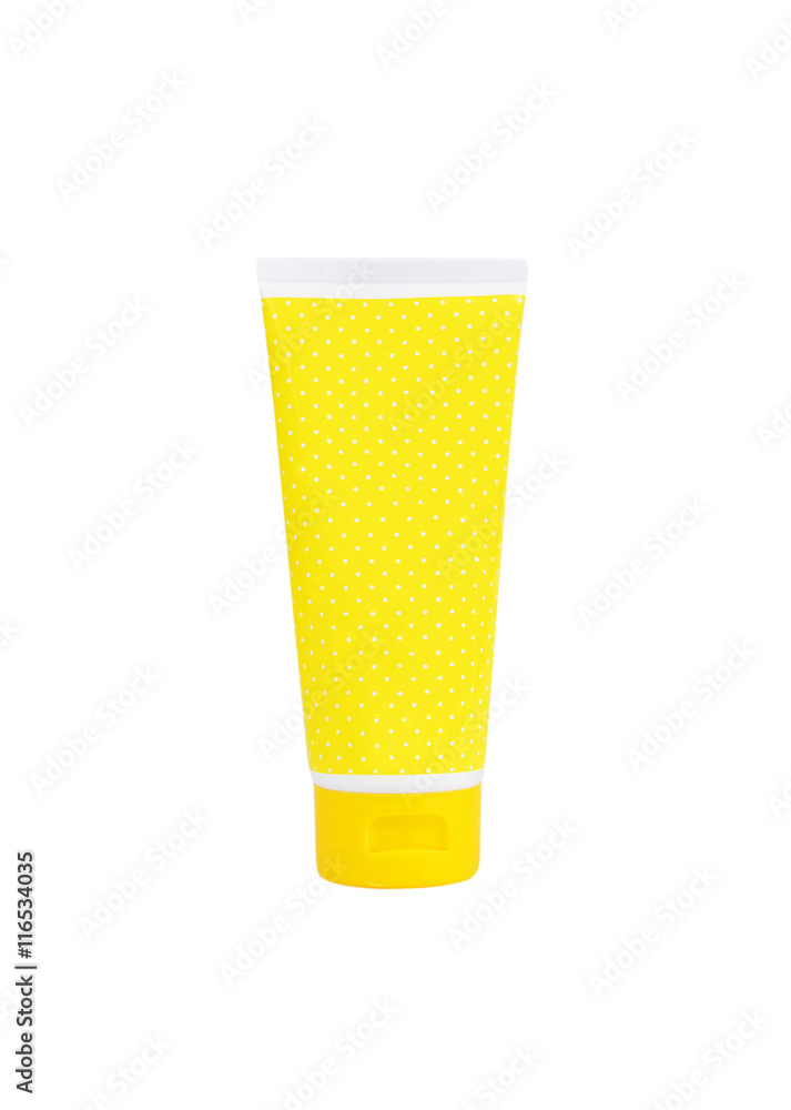 Yellow cream tube Stock Photo | Adobe Stock