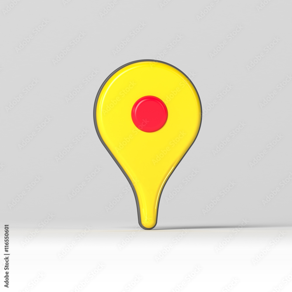 Realistic 3D icon map pointer Stock Illustration | Adobe Stock