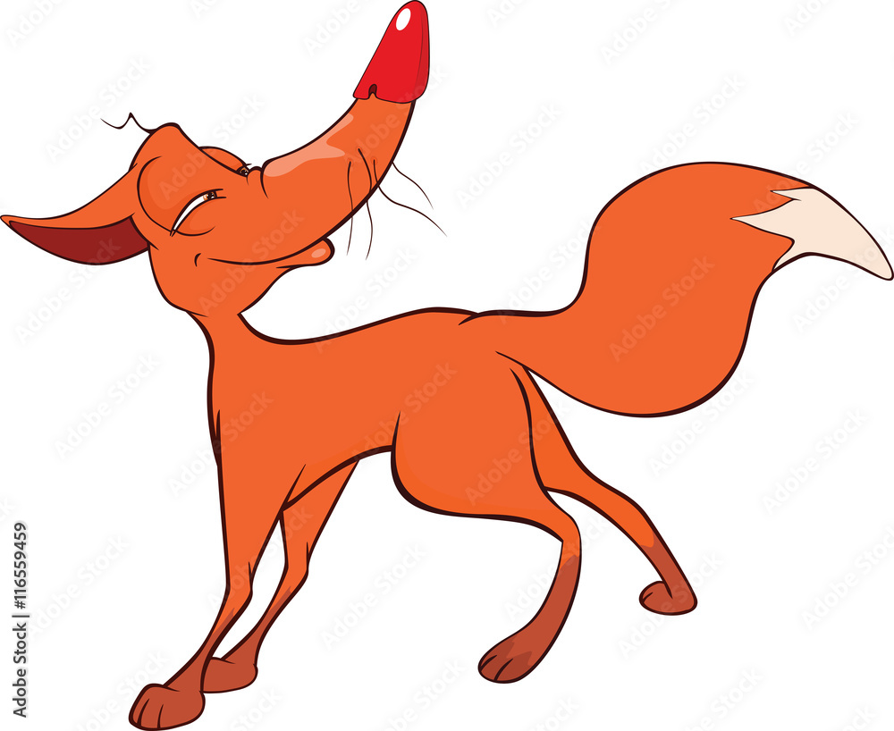 Illustration of a Red Fox. Cartoon Character Stock Vector | Adobe Stock
