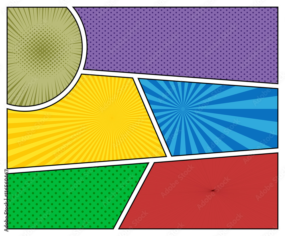 Comic book backgrounds Stock Vector | Adobe Stock