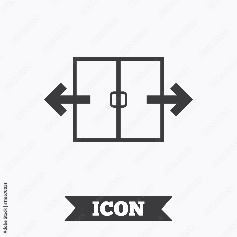 Automatic door sign icon. Auto open symbol. Stock Vector | Adobe Stock