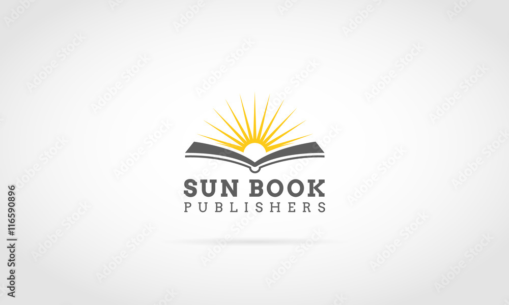 Sun Book Logo Icon Stock Vector | Adobe Stock