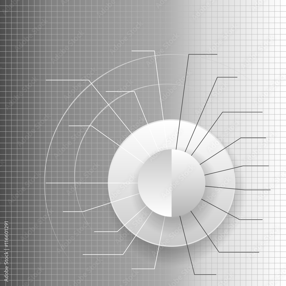 Abstract business chart. Wheel plan. Blank diagram design with ...