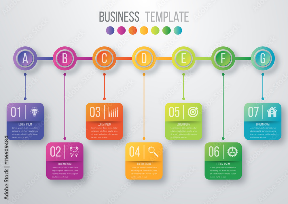 Vector illustration infographic timeline Stock Vector | Adobe Stock