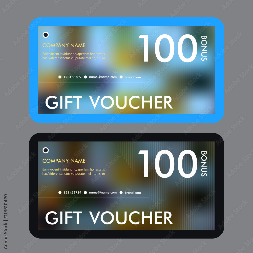 Gift voucher certificate coupon template. Vector cover design Stock ...