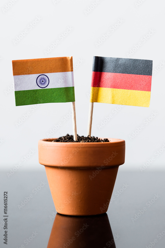flags of germany and india Stock Photo | Adobe Stock