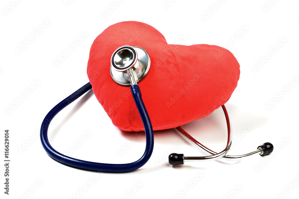 Heart with a Stethoscope Stock Photo | Adobe Stock
