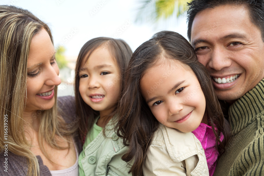 Happy Multicultural Family Stock Photo | Adobe Stock