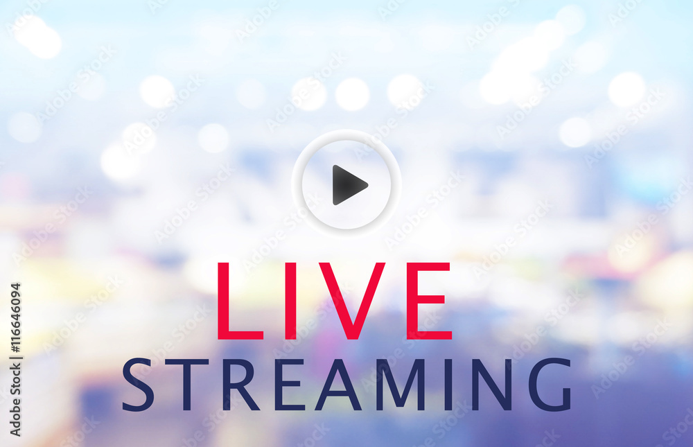 bokeh blur background LIVE STREAMING concept Stock Illustration | Adobe ...