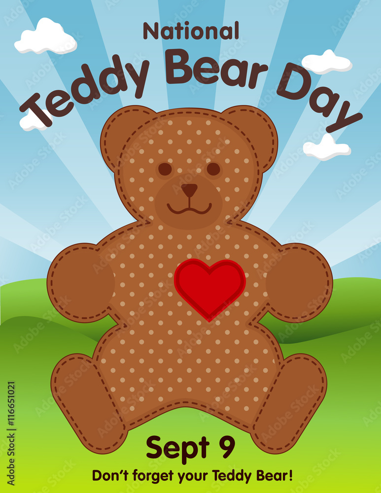 Teddy Bear Day, national holiday in USA on September 9, favorite child ...